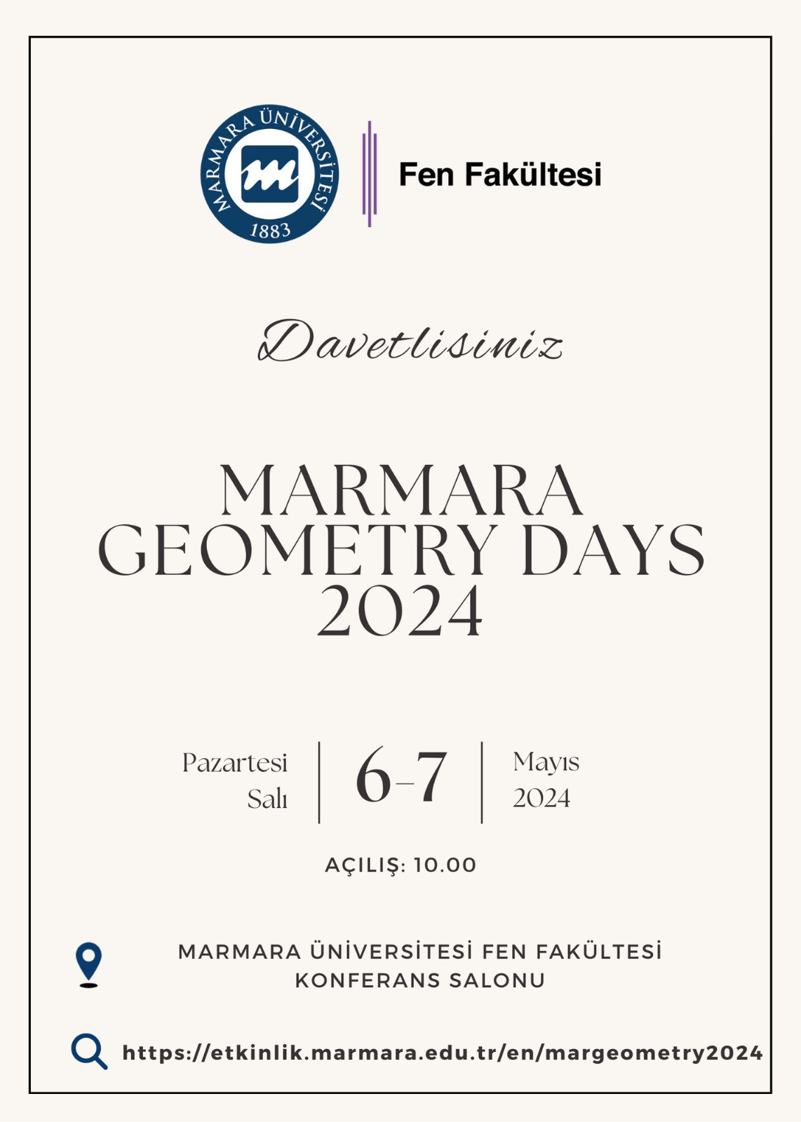 MARMARA GEOMETRY DAYS 2024 | Matematik Bölümü | Fen Fakültesi | Marmara ...